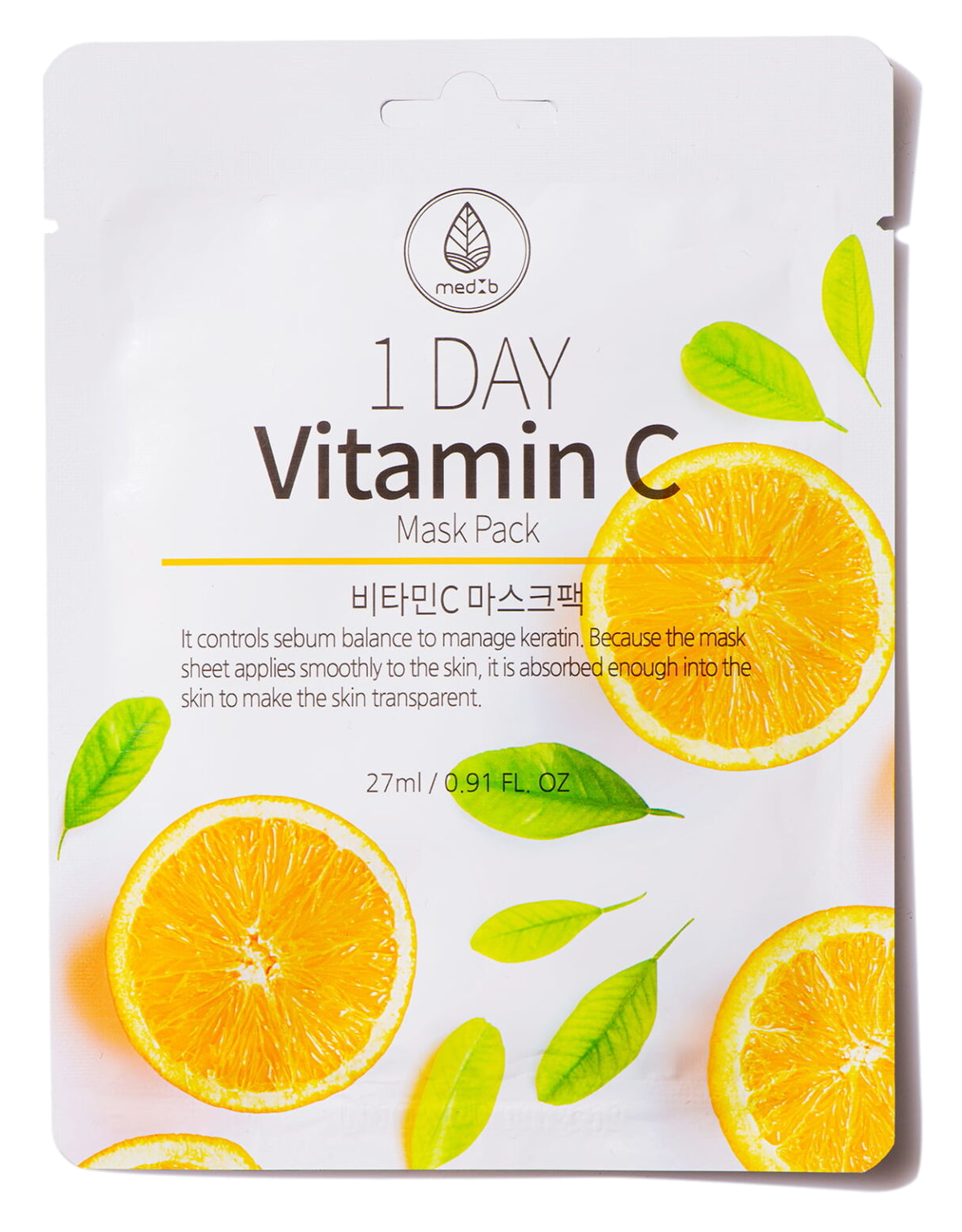 MEDB Ar C Vitamīnu loksnes sejas maska, 27 g - Piegāde visā Latvijā ...