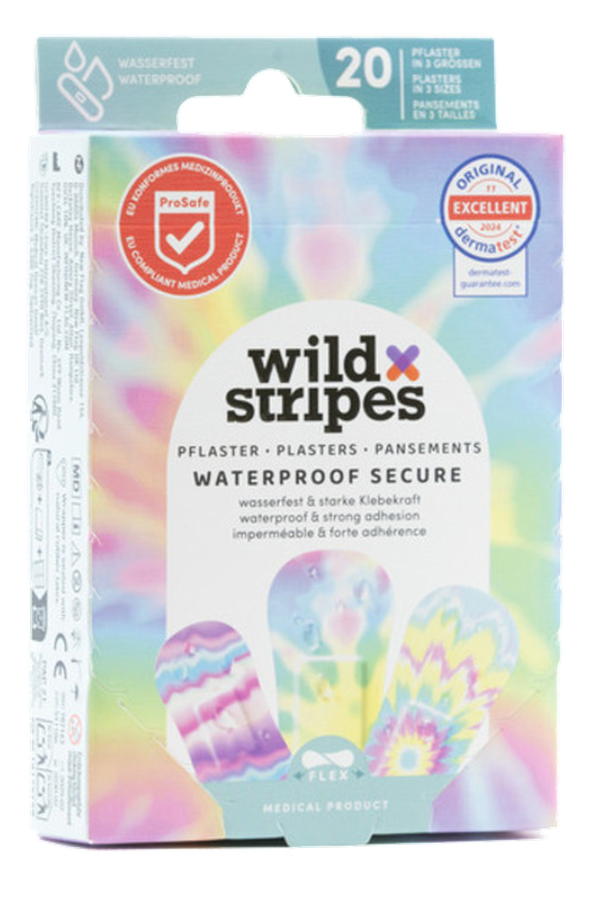 WILD STRIPES Waterproof Secure Rainbow bandage, 20 pcs. | Mēness aptieka
