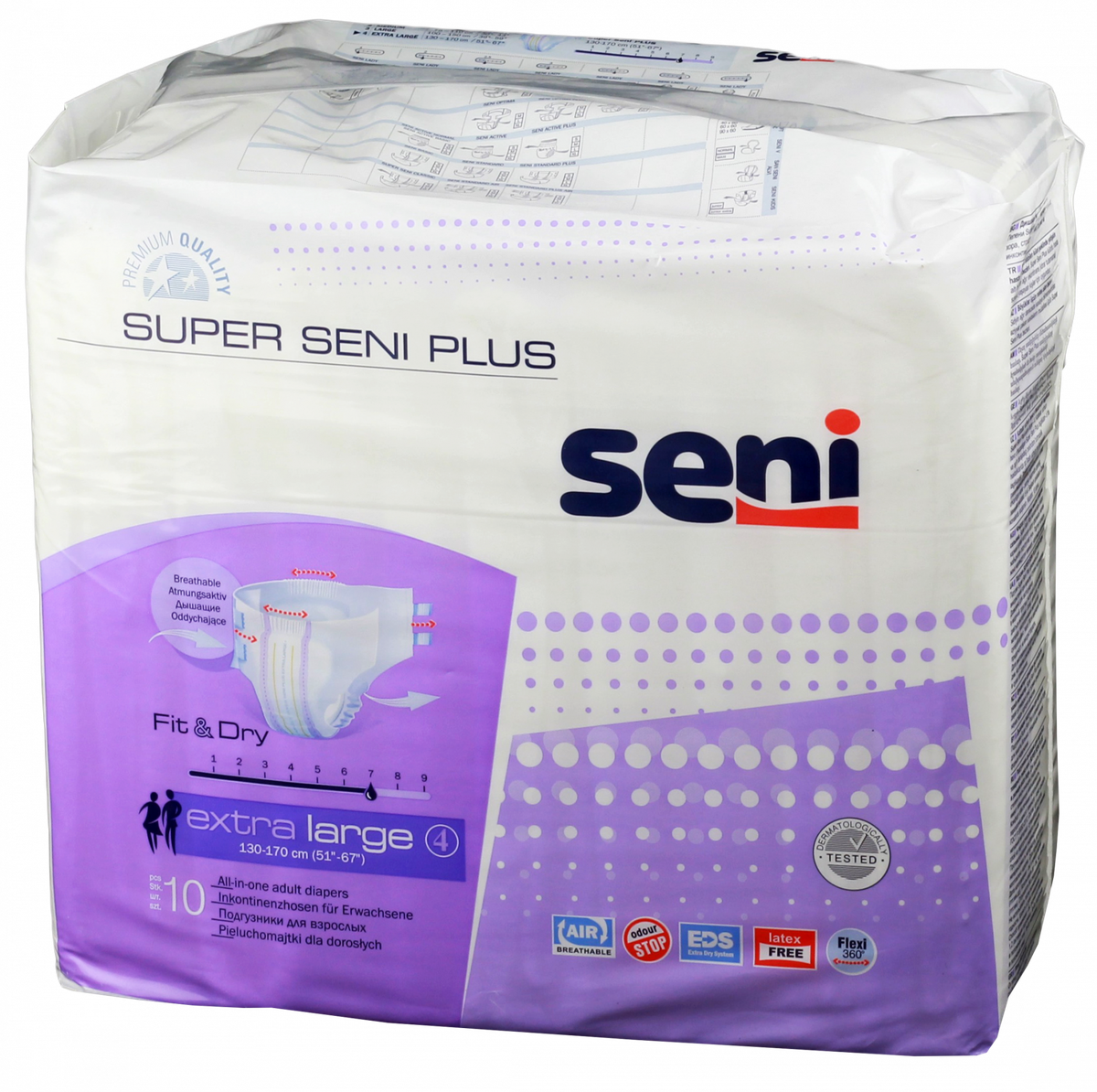 SENI Super Plus Extra Large diapers, 10 pcs. | Mēness aptieka