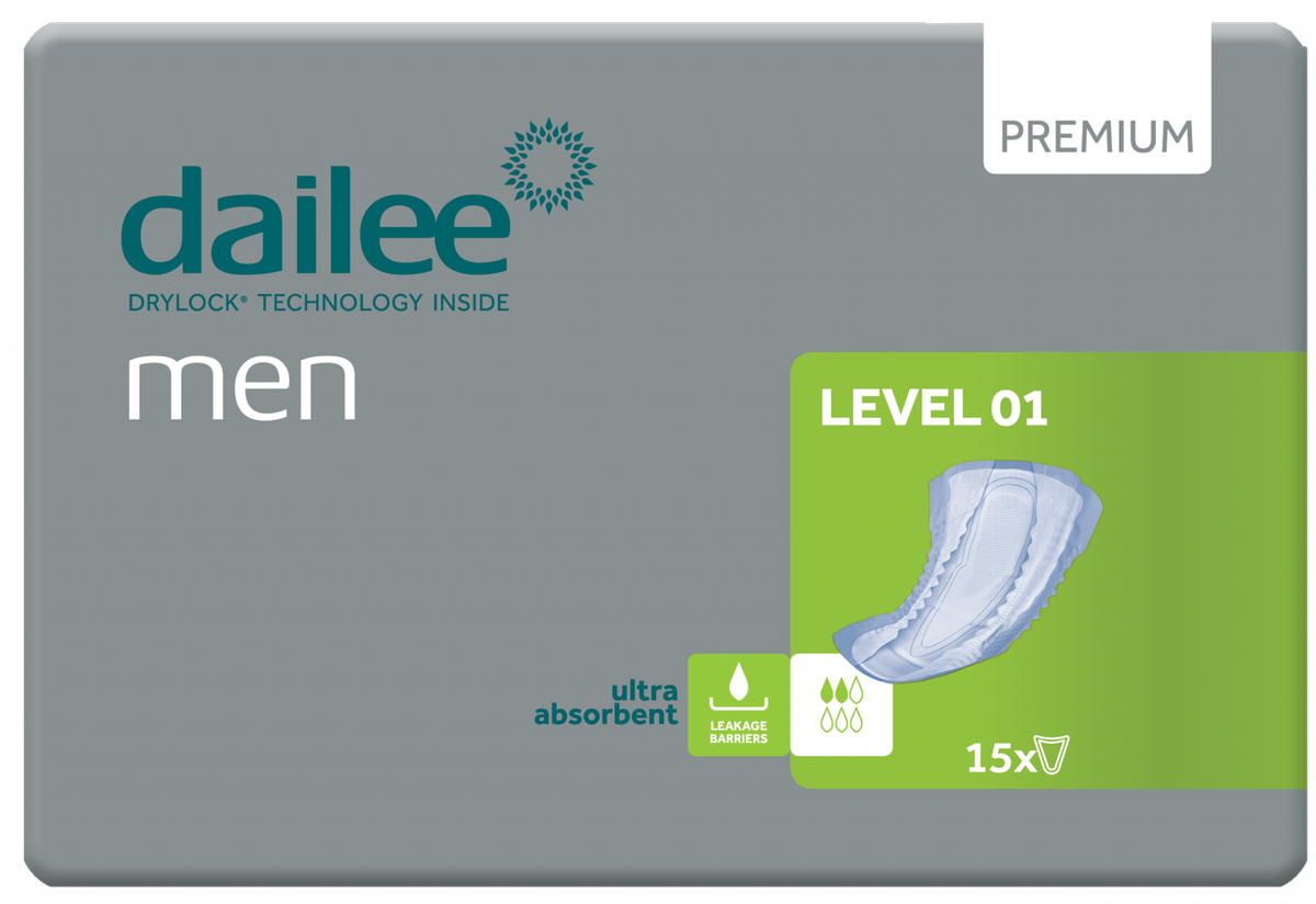 DAILEE Men Premium Level 1 uroloģiskie ieliktņi, 15 gab. - Piegāde visā ...