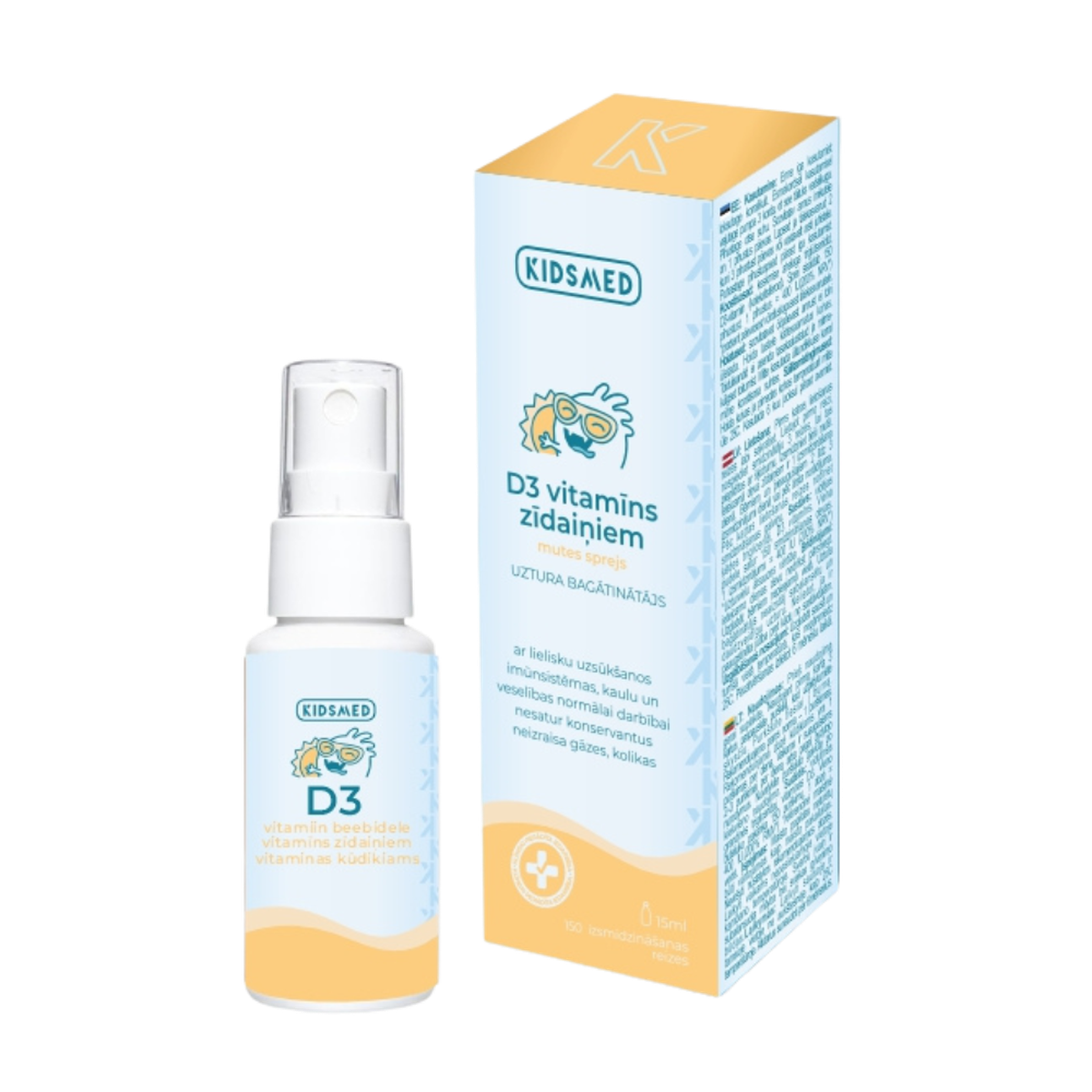 KIDSMED Vitamin D3 400 IU spray, 15 ml | Mēness aptieka