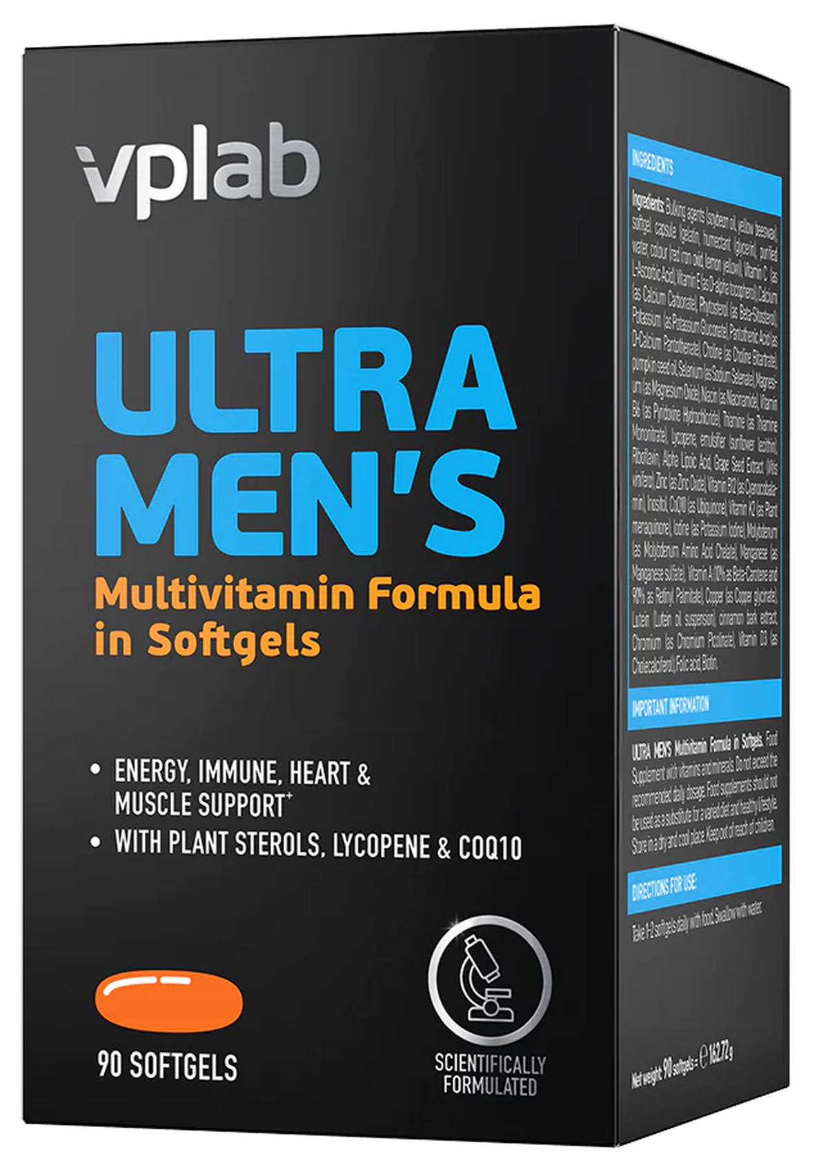 VPLAB Ultra Men's Sport Multivitamin softgel capsules, 90 pcs. | Mēness aptieka
