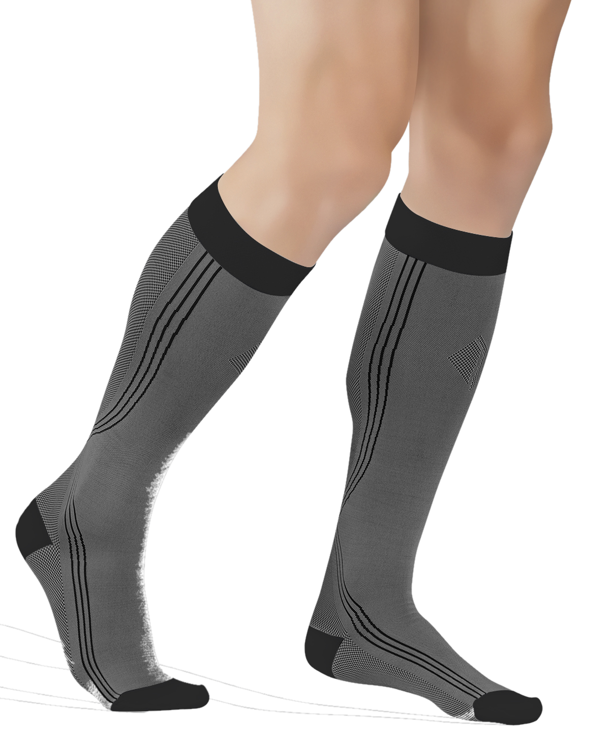 TONUS ELAST 0401 Active, grey/black, 2.height, 3.size compression knee ...