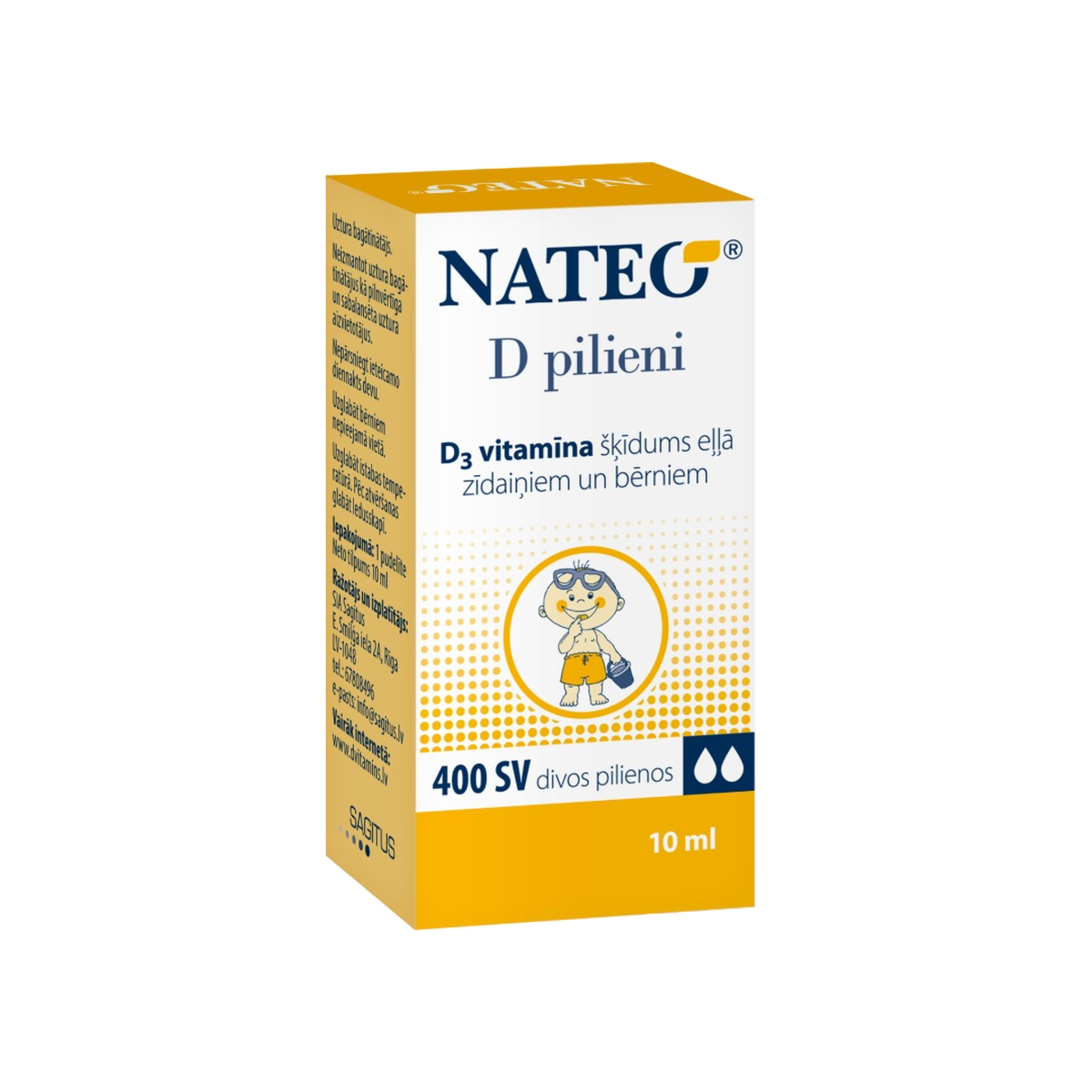 NATEO D 400 SV drops, 10 ml | Mēness aptieka
