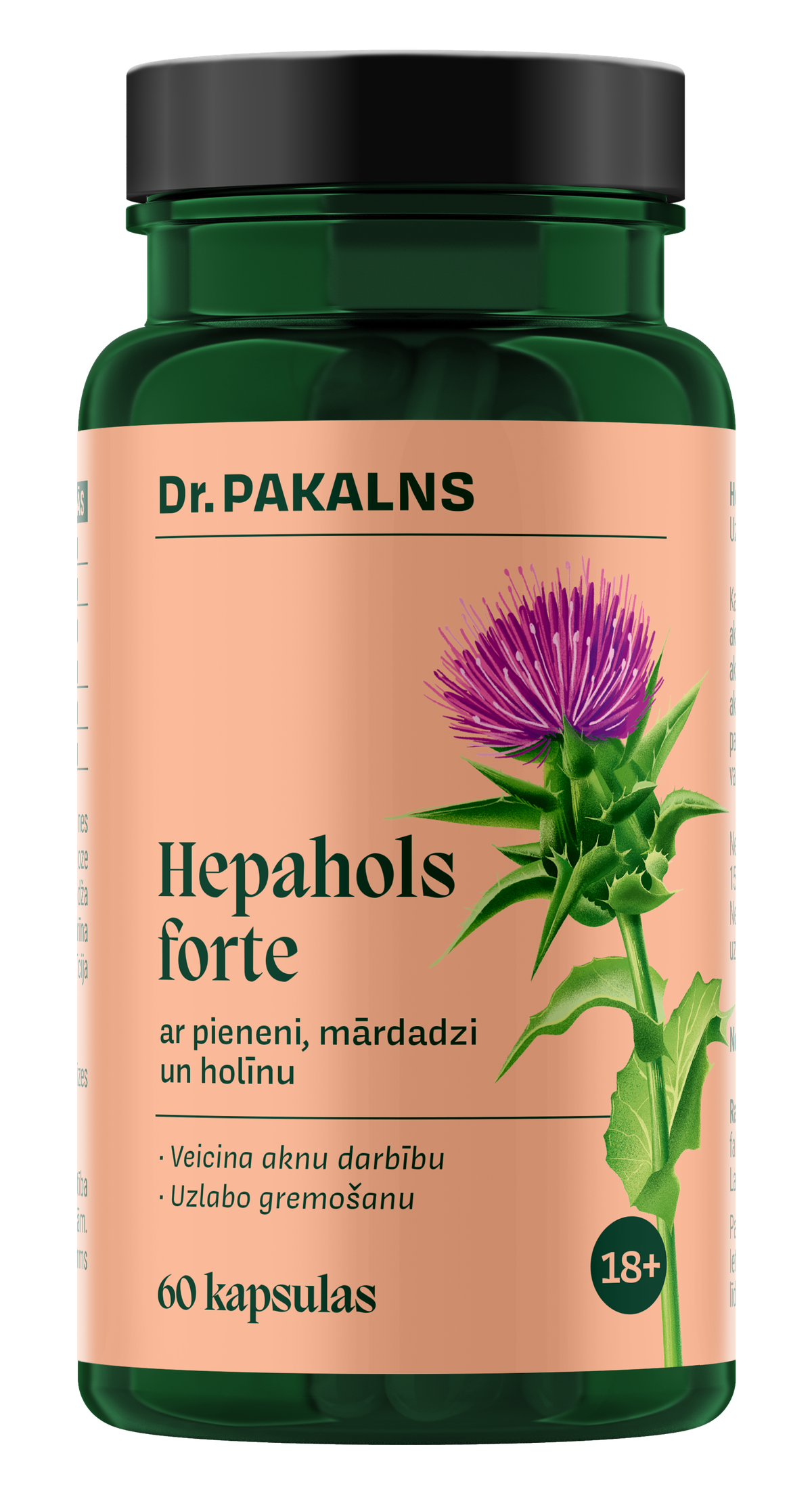 DR. PAKALNS Hepahols Forte Одуванчиком, Расторопшей И Холином капсулы ...