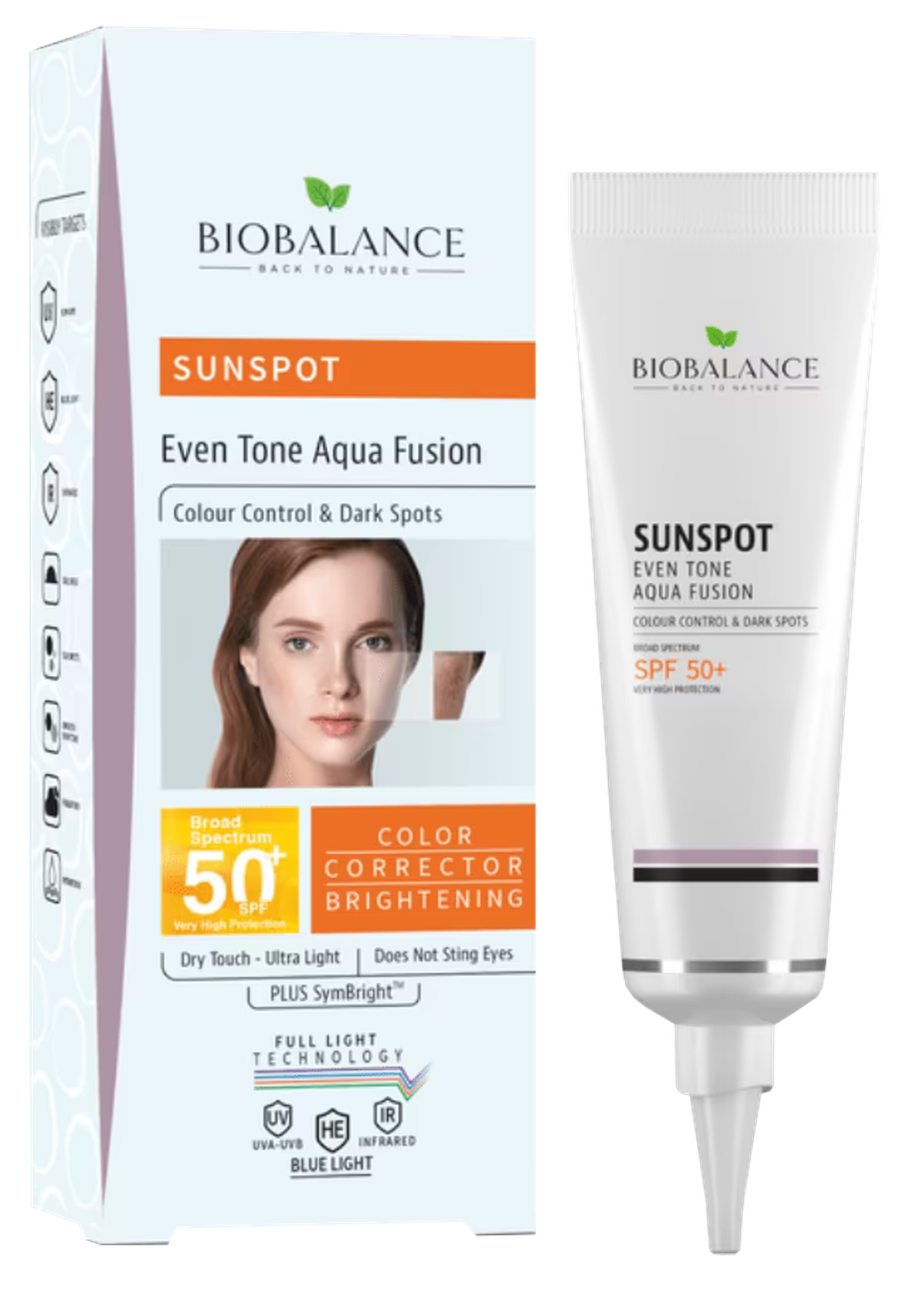 BIOBALANCE Sun Spot Even Tone SPF 50+ sunscreen, 40 ml | Mēness aptieka
