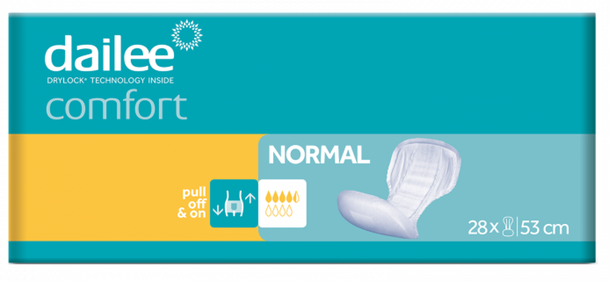 DAILEE Comfort Normal izmērs S (53 cm) uroloģiskie ieliktņi, 28 gab ...