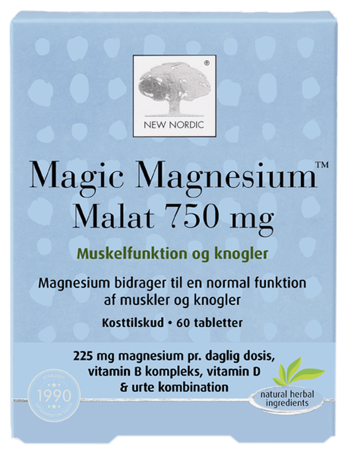 NEW NORDIC Magic Magnesium Malat tabletes, 60 gab. - Piegāde visā ...