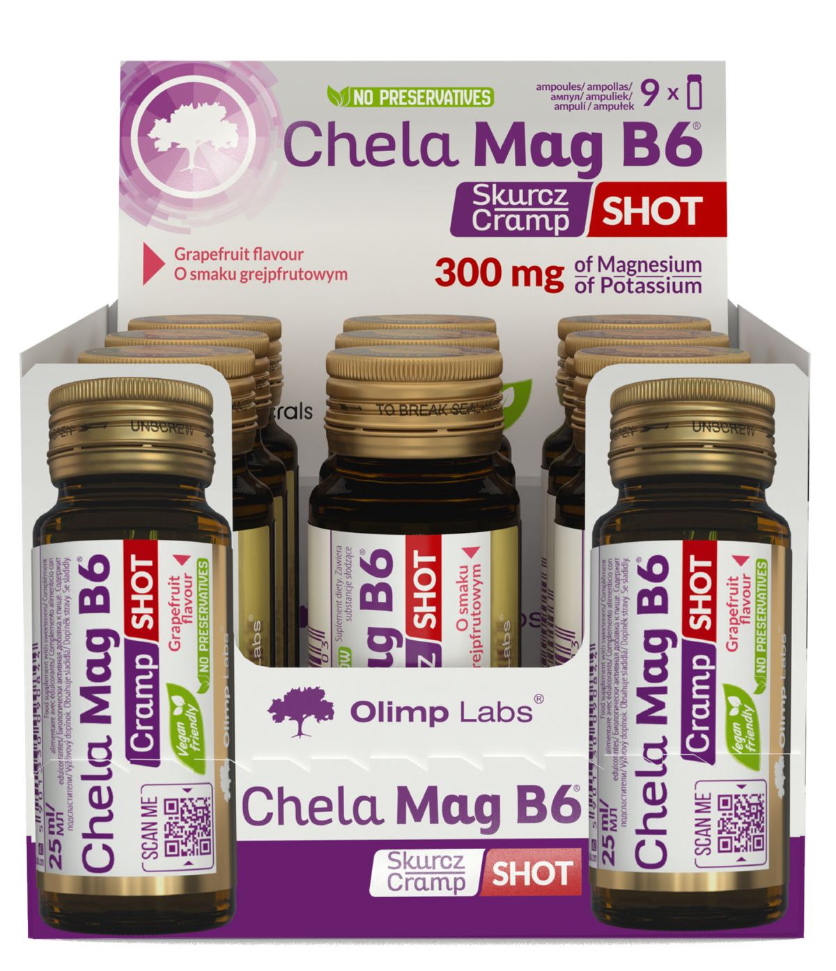 OLIMP LABS Chela-Mag B6 Cramp Shot (25 ml) ampulas, 9 gab. - Piegāde ...