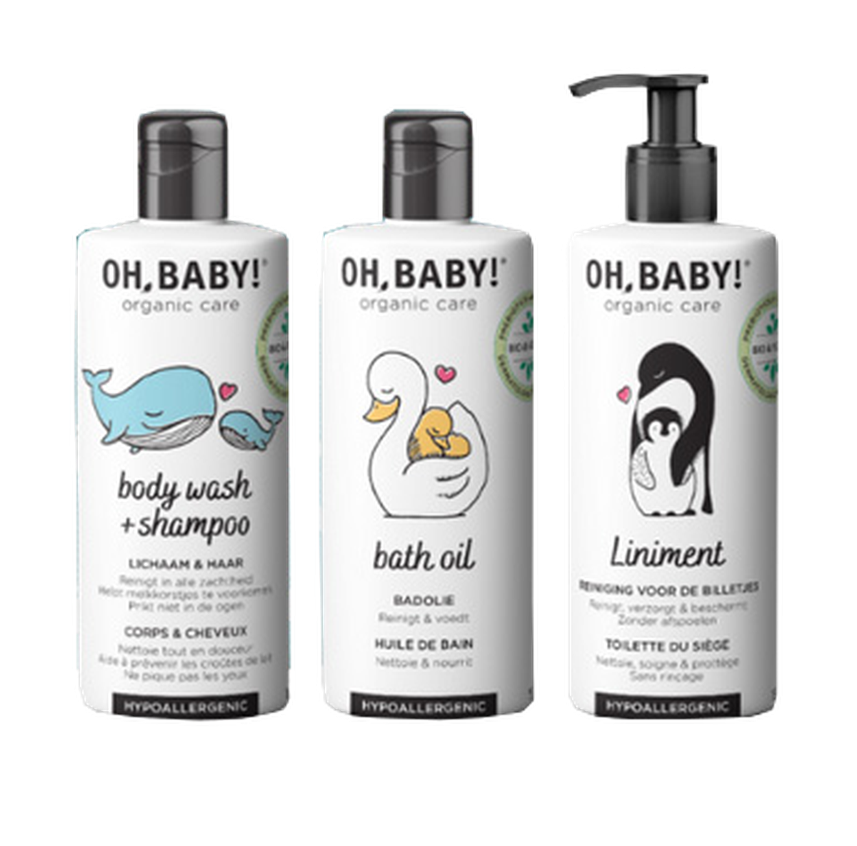 OH, BABY! Mini (Bath oil + Body Wash / Shampoo + Liniment) gift set, 1 ...