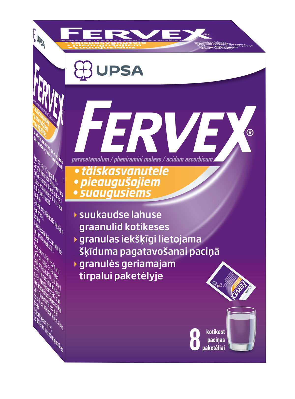 FERVEX sachets, 8 pcs. | Mēness aptieka