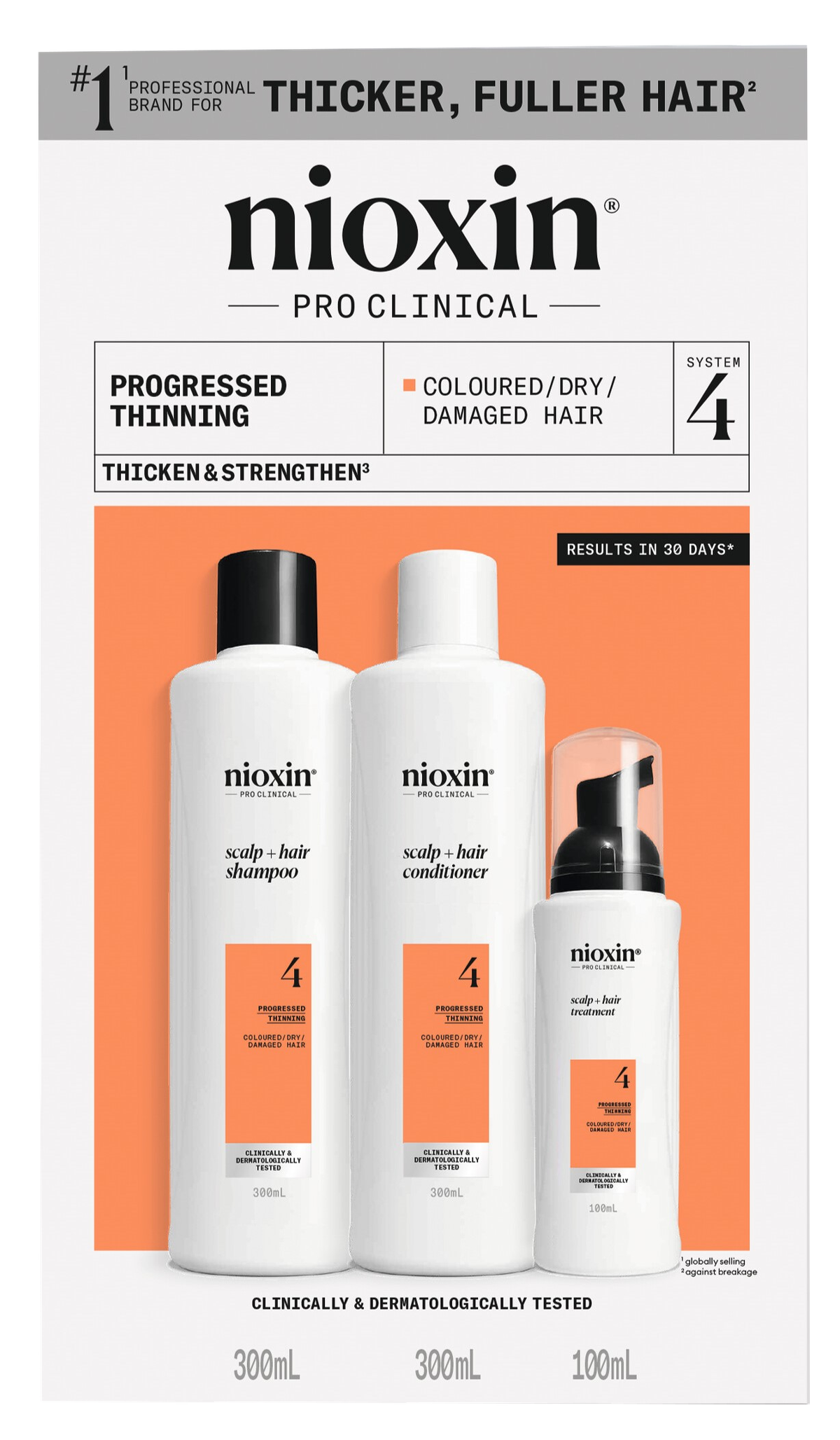 NIOXIN Hair Care System 4 Kit for Colored Hair with Progressed Thinning ...