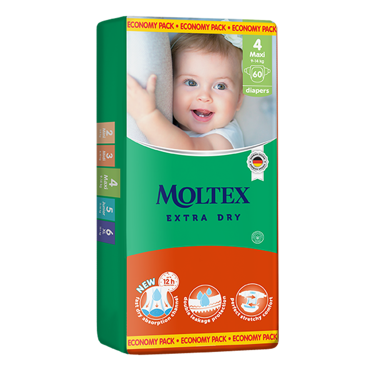 MOLTEX Extra Dry Max autiņbiksītes, 60 gab. - Piegāde visā Latvijā ...