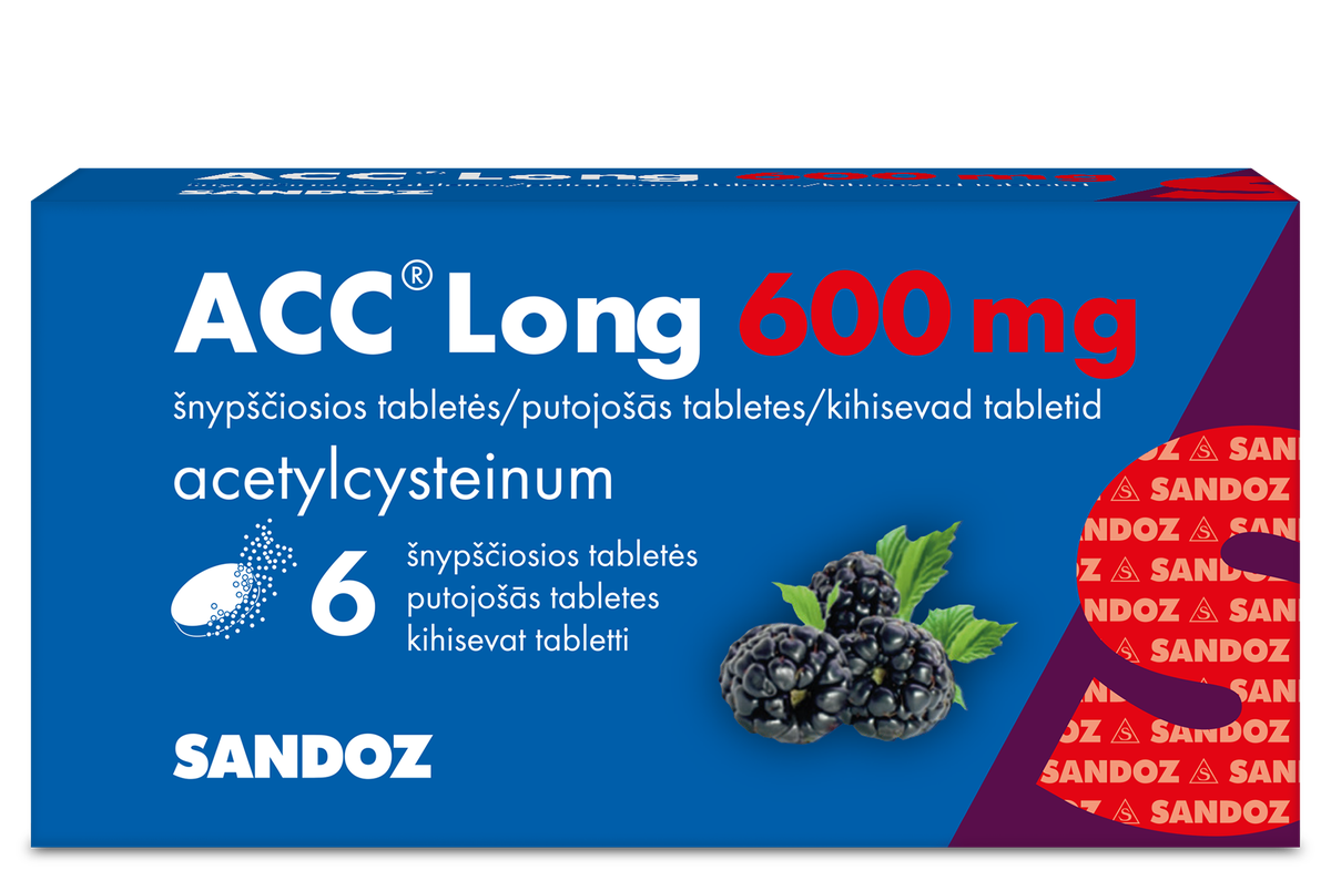 ACC LONG 600 mg effervescent tablets, 6 pcs. | Mēness aptieka