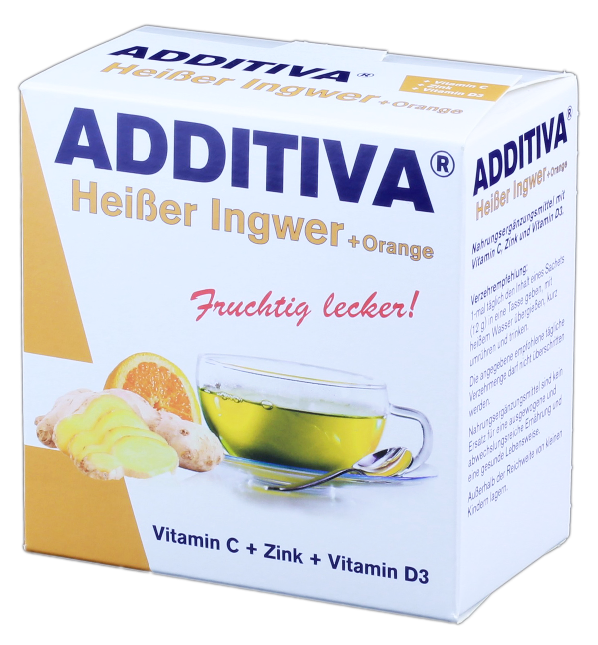 ADDITIVA ingvers + apelsīns + C vitamīns + cinks + D3 vitamīns karstais ...