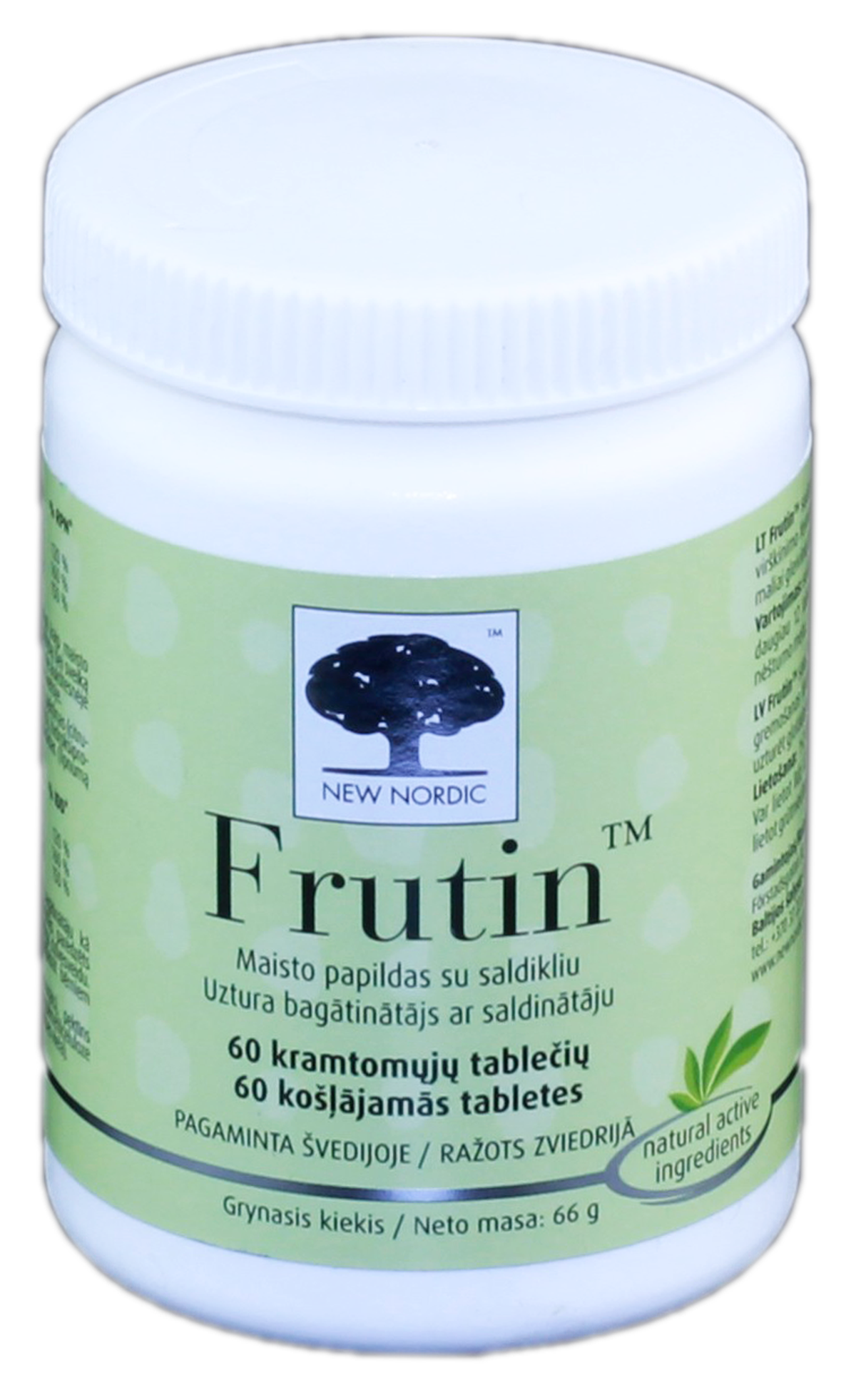 NEW NORDIC Frutin chewable tablets, 60 pcs. | Mēness aptieka