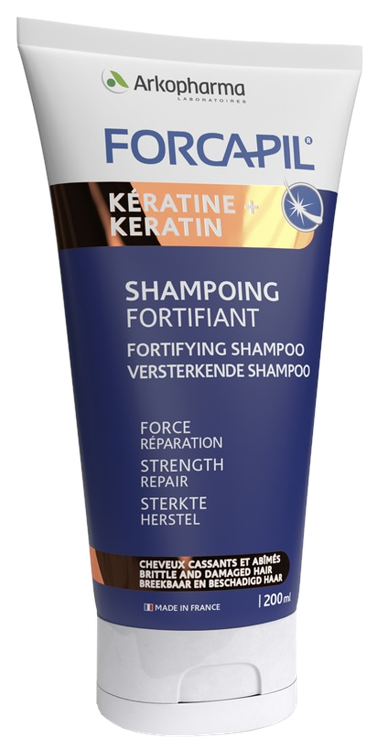 FORCAPIL Keratin+ Fortifiant shampoo, 200 ml | Mēness aptieka