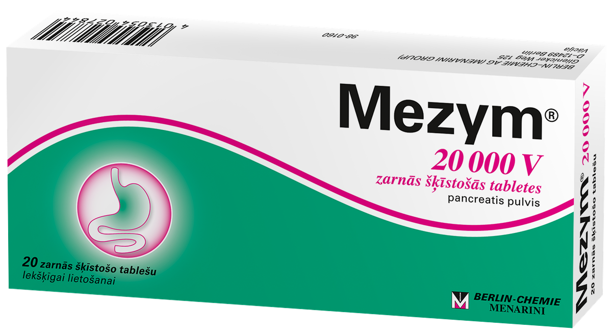 MEZYM 20000 V pills, 20 pcs. | Mēness aptieka