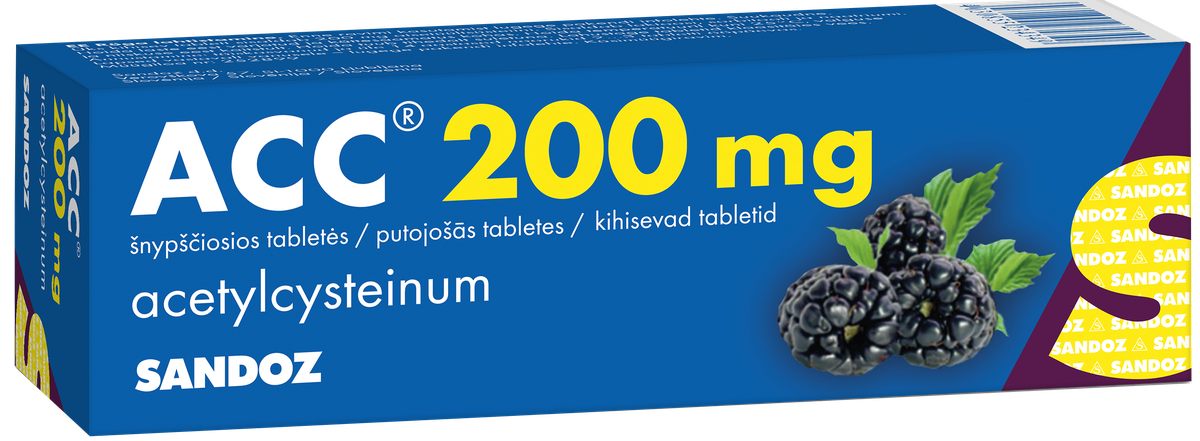 ACC 200 mg effervescent tablets, 20 pcs. | Mēness aptieka