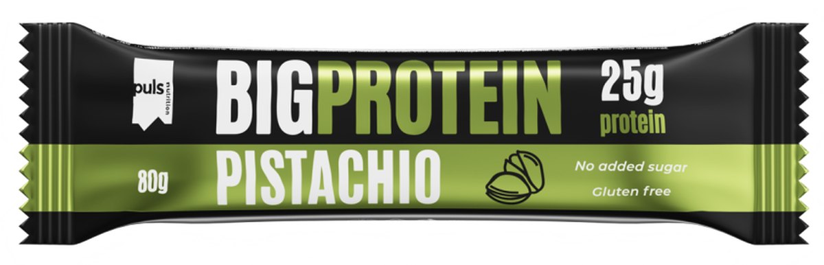 PULS NUTRITION Big Protein Pistachio bar, 80 g | Mēness aptieka