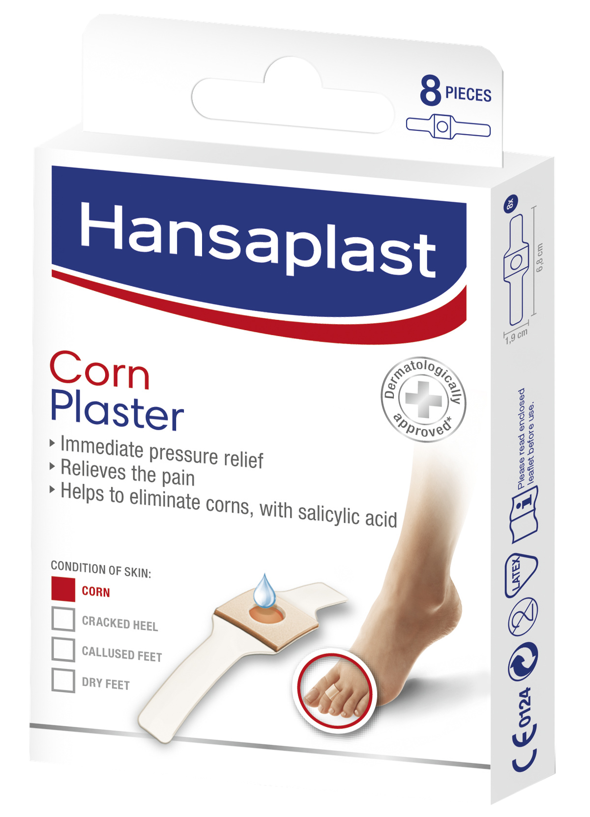 HANSAPLAST Corn Plaster plāksteris, 8 gab. - Piegāde visā Latvijā ...