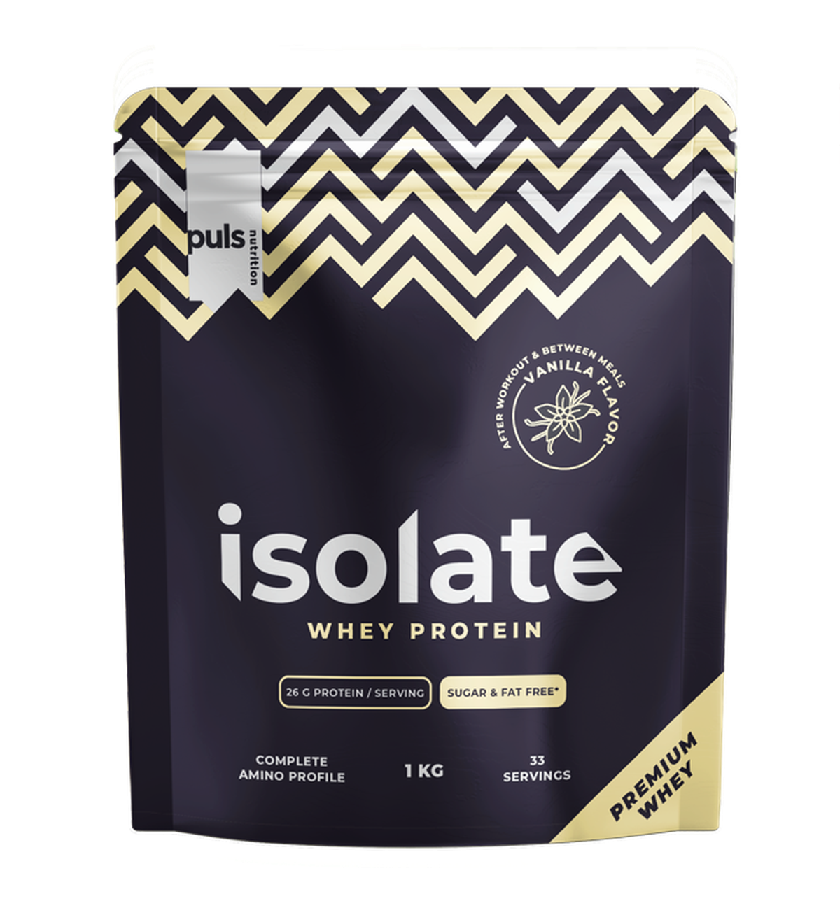 PULS NUTRITION Whey Isolate Vanilla powder, 1000 g | Mēness aptieka