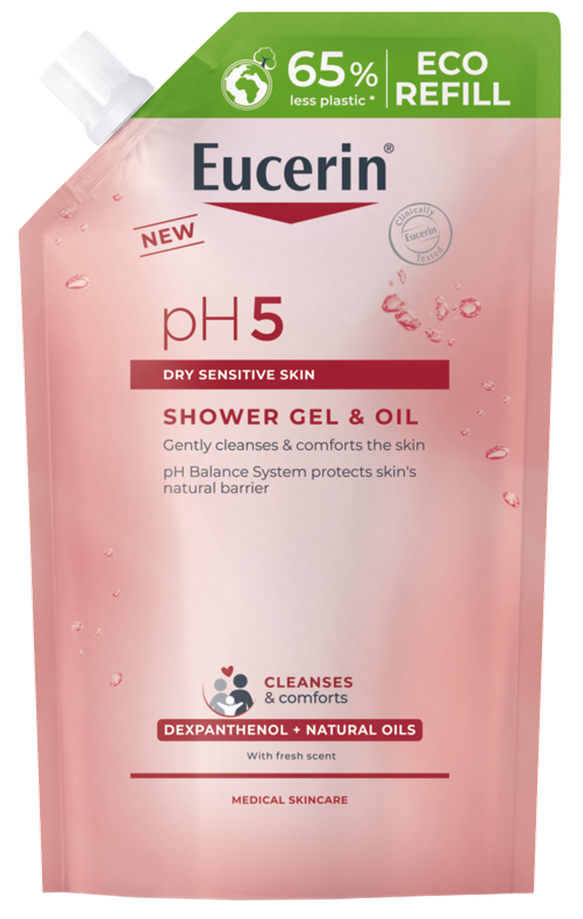 EUCERIN PH5 (Refill) shower gel, 400 ml | Mēness aptieka