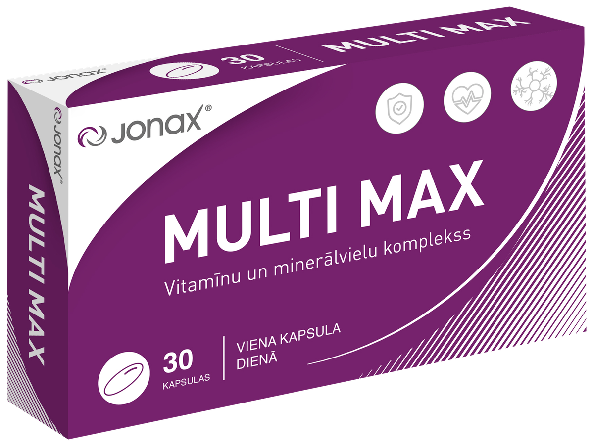 JONAX Multi Max kapsulas, 30 gab. - Piegāde visā Latvijā | Mēness aptieka