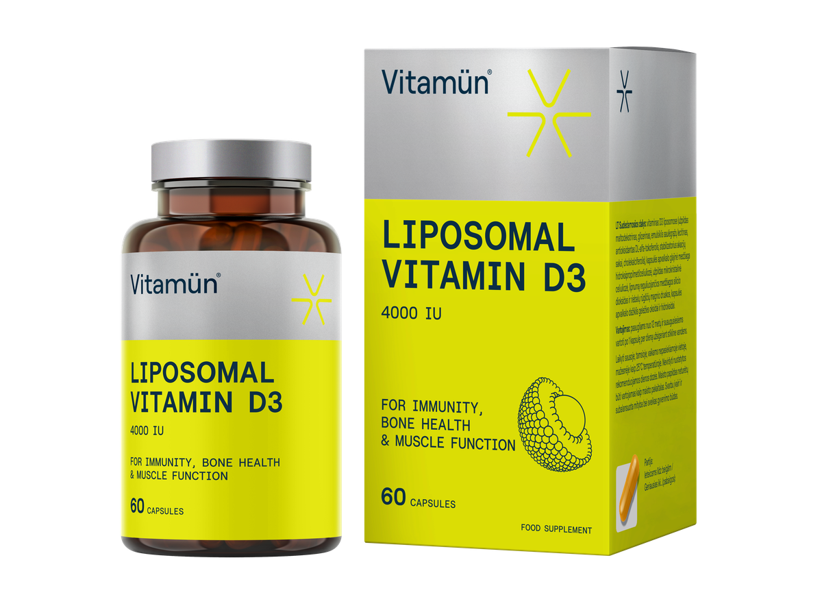 VITAMUN Liposomal Vitamin D3 capsules, 60 pcs. | Mēness aptieka