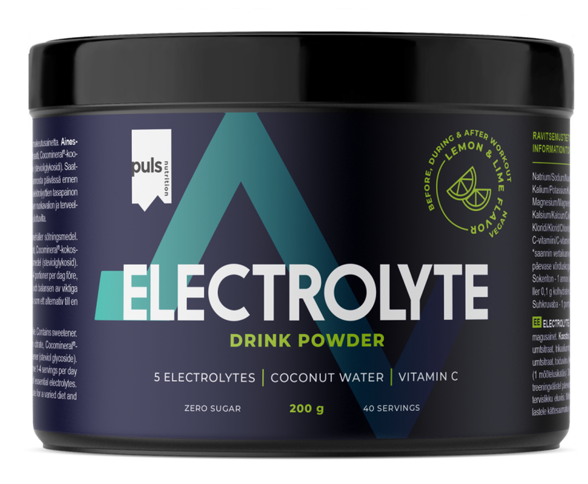 PULS NUTRITION Electrolyte Lemon-Lime powder, 200 g | Mēness aptieka