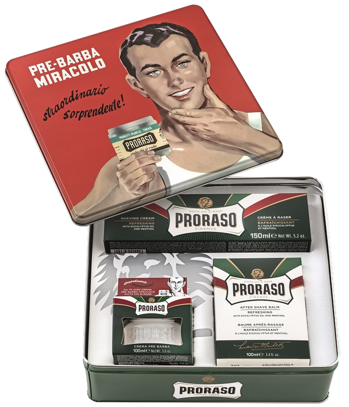 PRORASO Gino Vintage Shaving set, 1 pcs. | Mēness aptieka