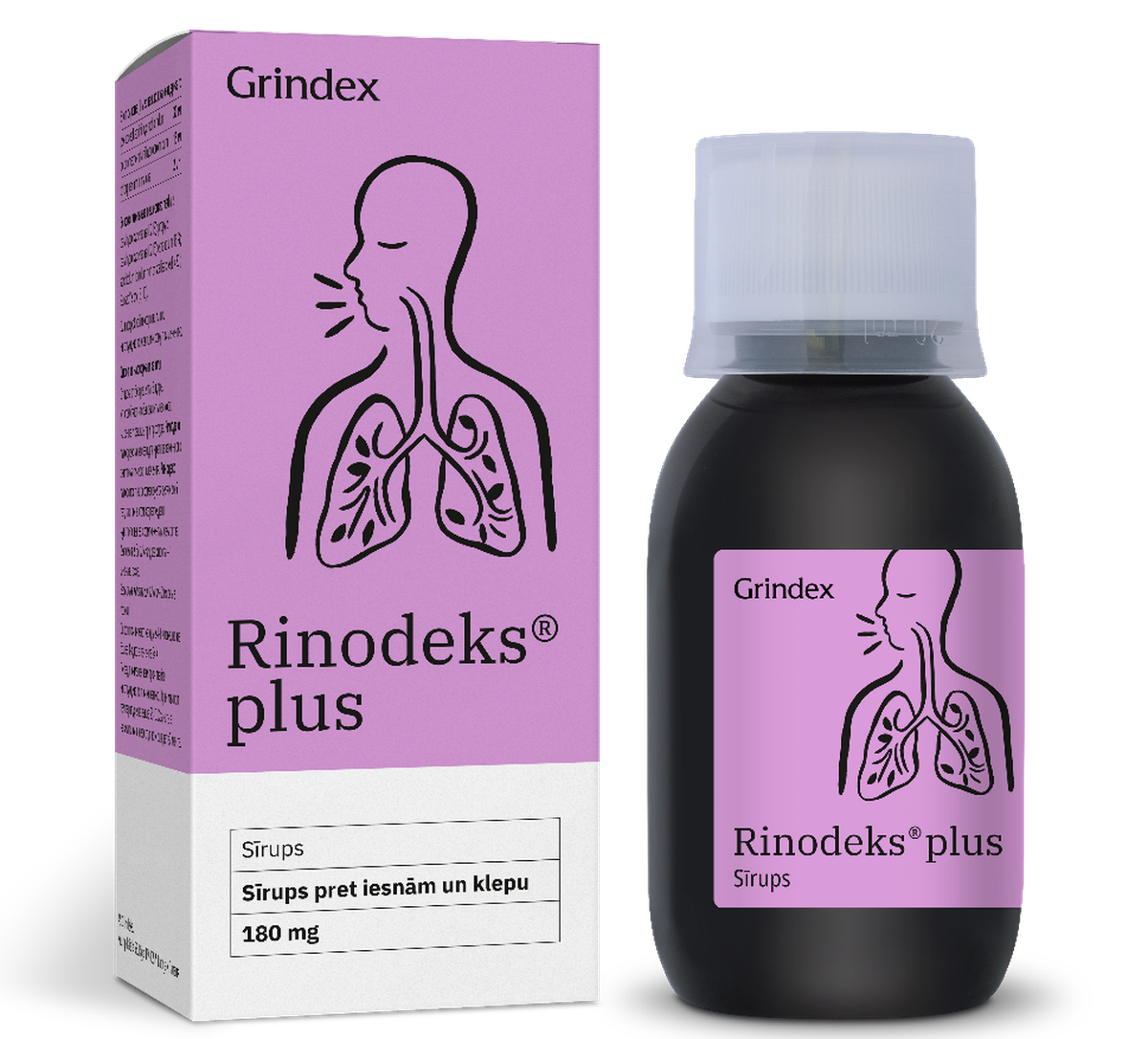 RINODEKS Plus sīrups, 180 ml - Piegāde visā Latvijā | Mēness aptieka