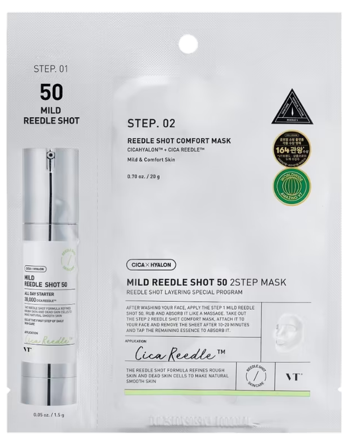 VT COSMETICS Mild Reedle Shot 50 2-Step facial mask, 1 pcs. | Mēness ...