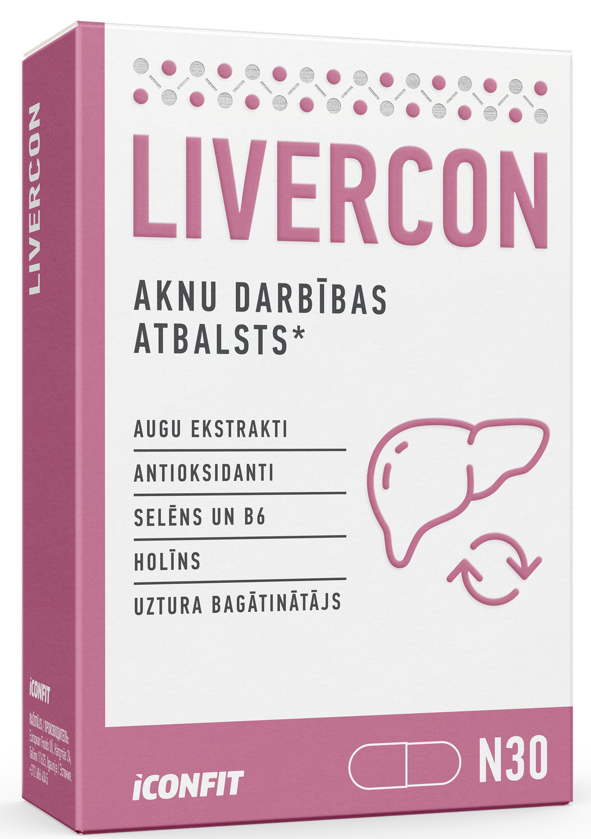 ICONFIT Blister Livercon kapsulas, 30 gab. - Piegāde visā Latvijā ...