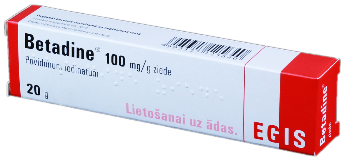 BETADINE 10 % ziede, 20 g - Piegāde visā Latvijā | Mēness aptieka
