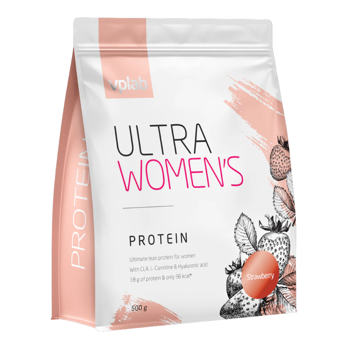 VPLAB Ultra Women`s Protein Strawberry powder, 500 g | Mēness aptieka