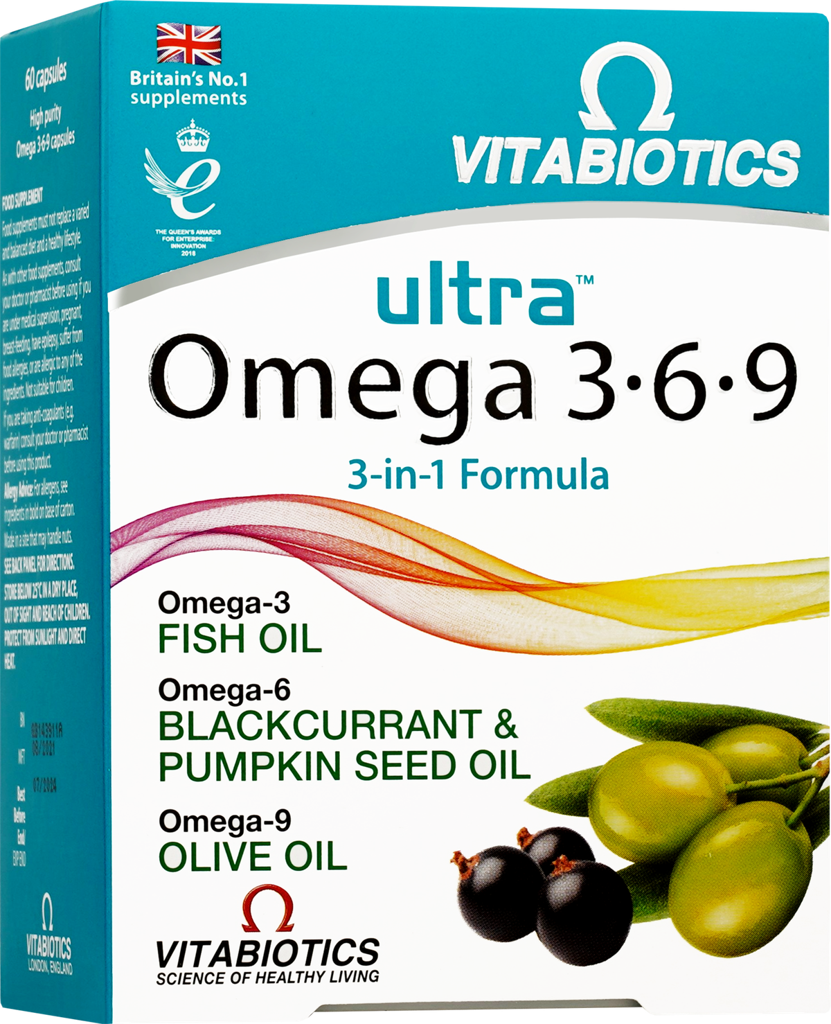 VITABIOTICS Ultra Omega 3-6-9 capsules, 60 pcs. | Mēness aptieka