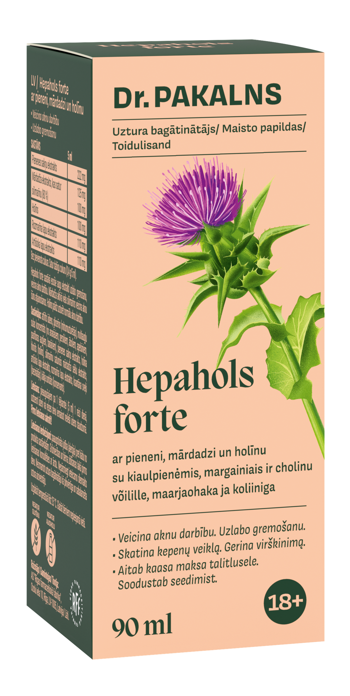DR. PAKALNS HEPAHOLS liquid, 90 ml | Mēness aptieka