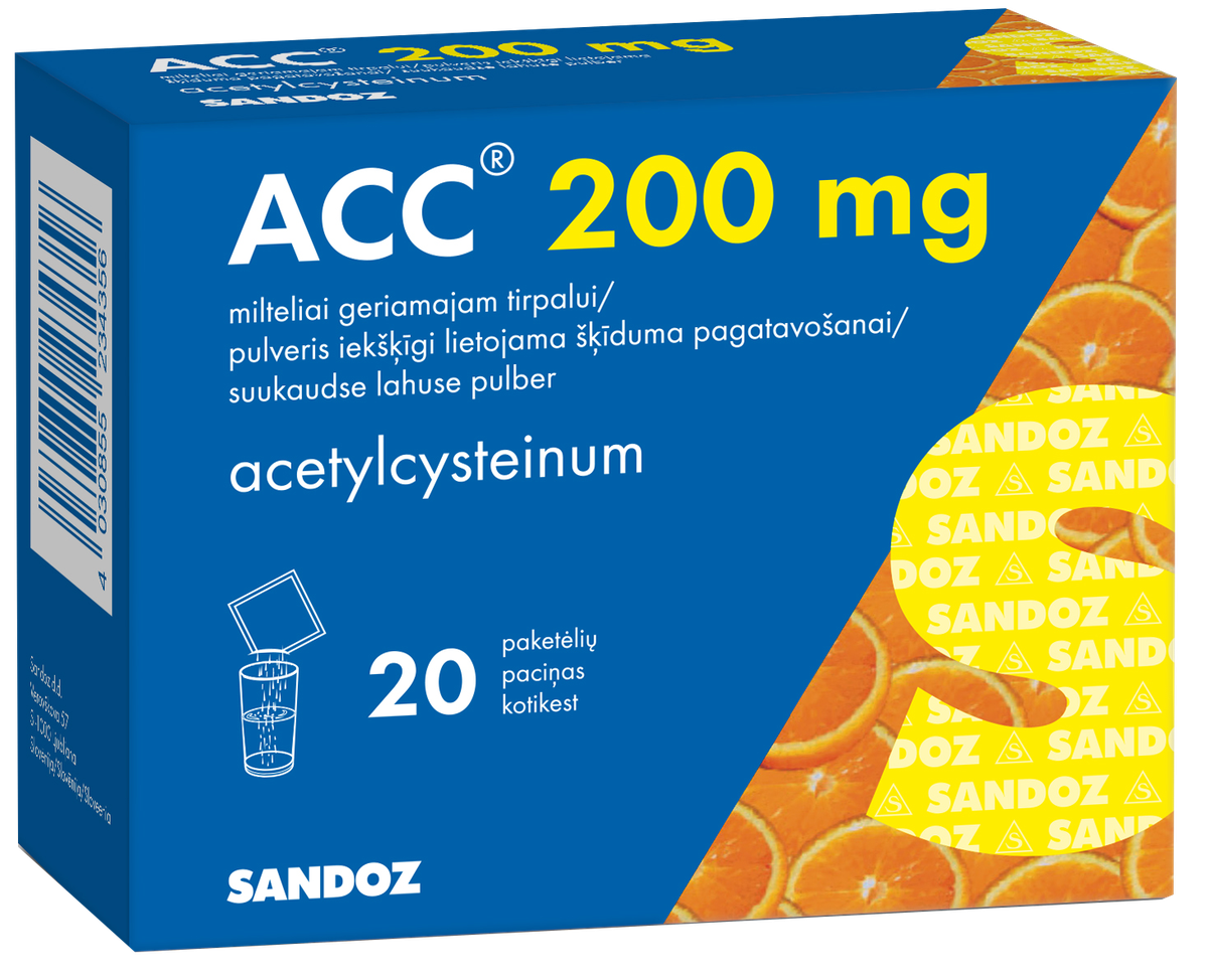 ACC 200 mg sachets, 20 pcs. | Mēness aptieka