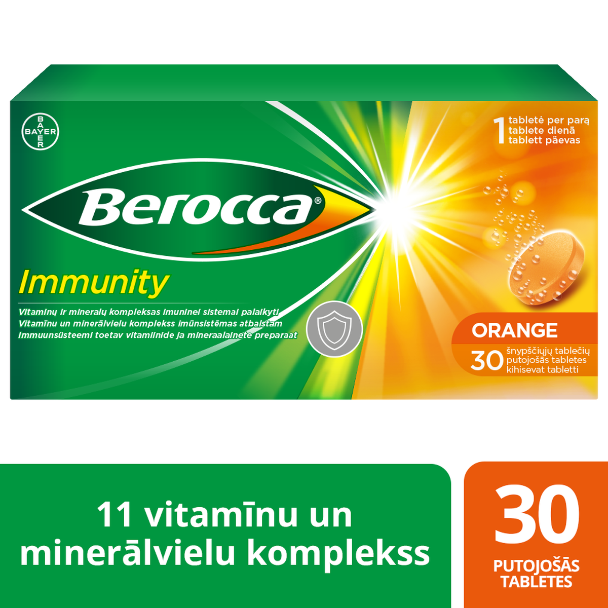 BERROCA Immunity effervescent tablets, 30 pcs. | Mēness aptieka
