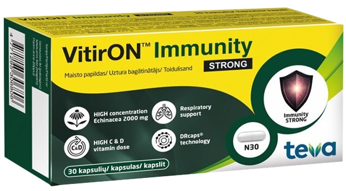 VITIRON Immunity Strong kapsulas, 30 gab. - Piegāde visā Latvijā ...