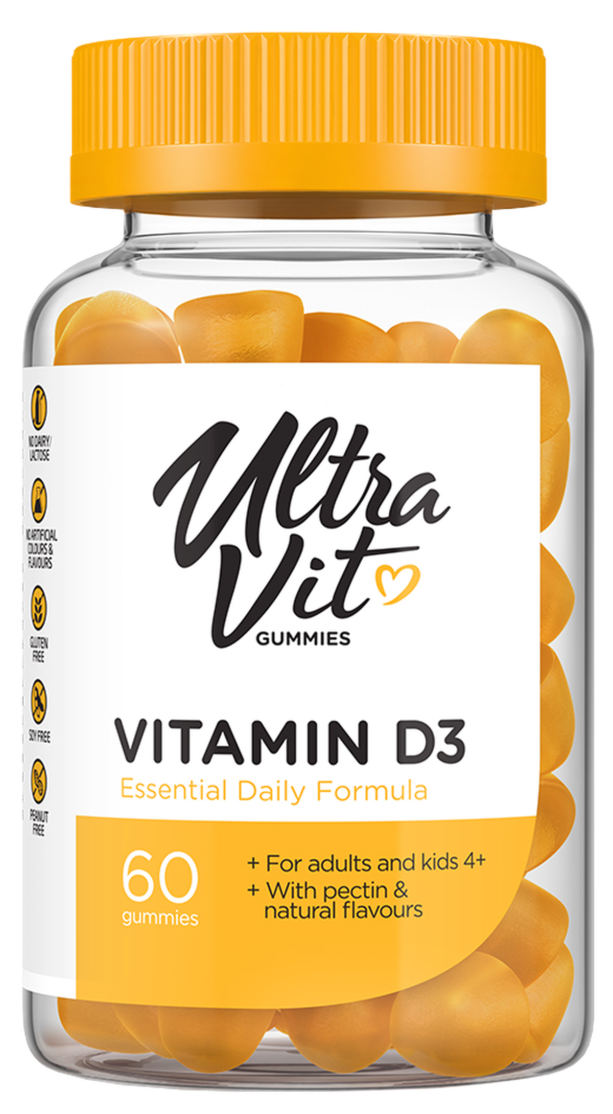 ULTRAVIT Gummies Vitamin D3 košļājamās tabletes, 60 gab. - Piegāde visā ...