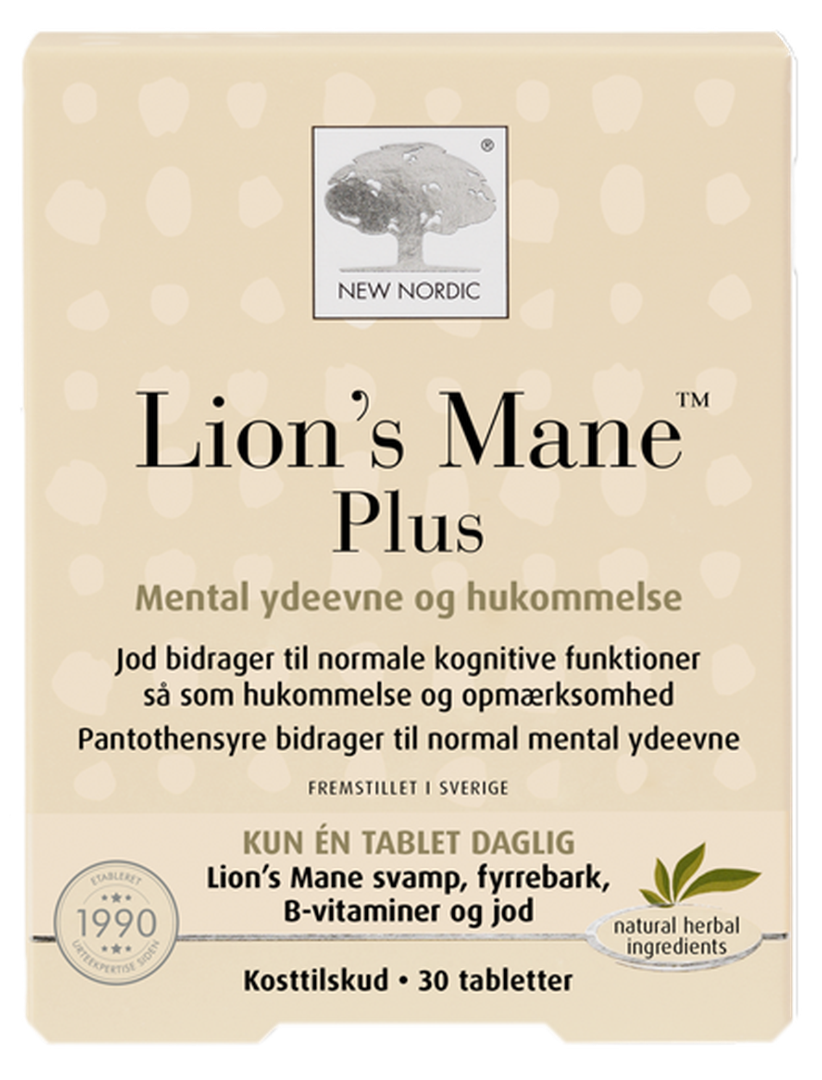 NEW NORDIC Lions Mane Plus tablets, 30 pcs. | Mēness aptieka