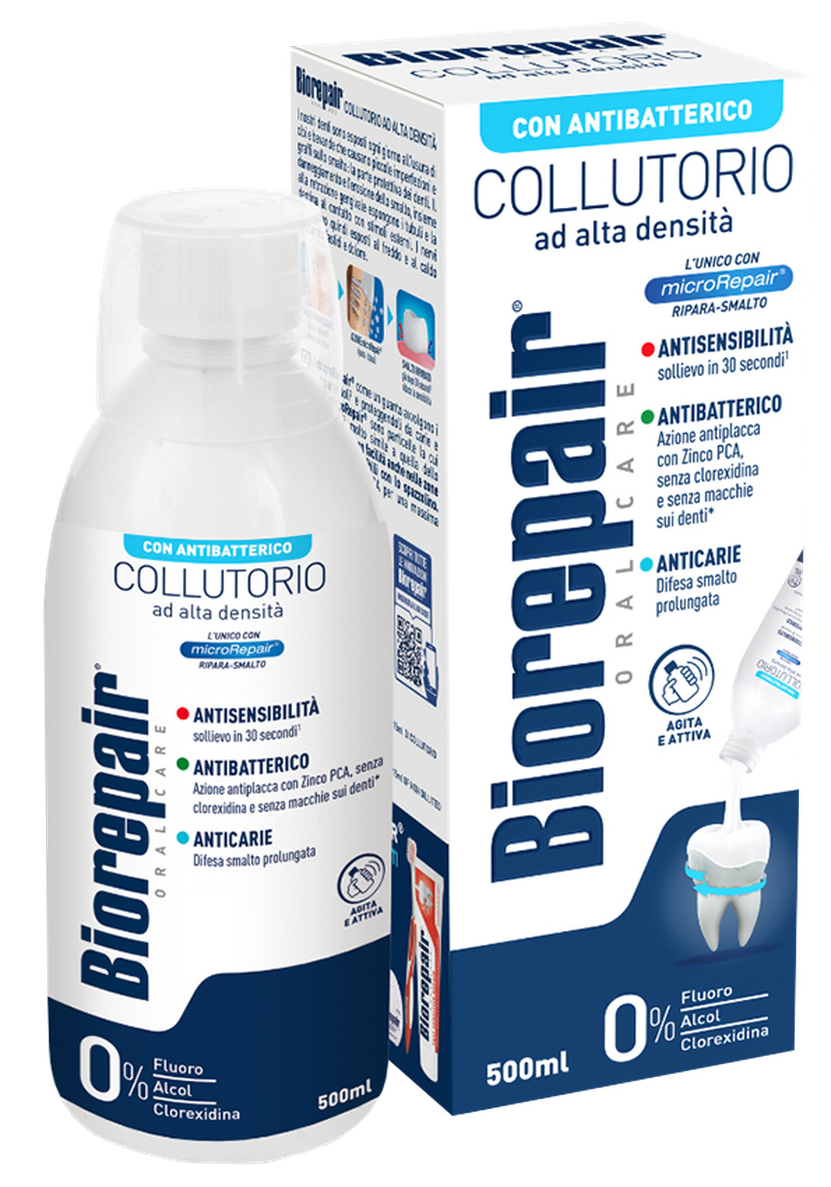 BIOREPAIR High Density 3in1 mouthwash, 500 ml | Mēness aptieka