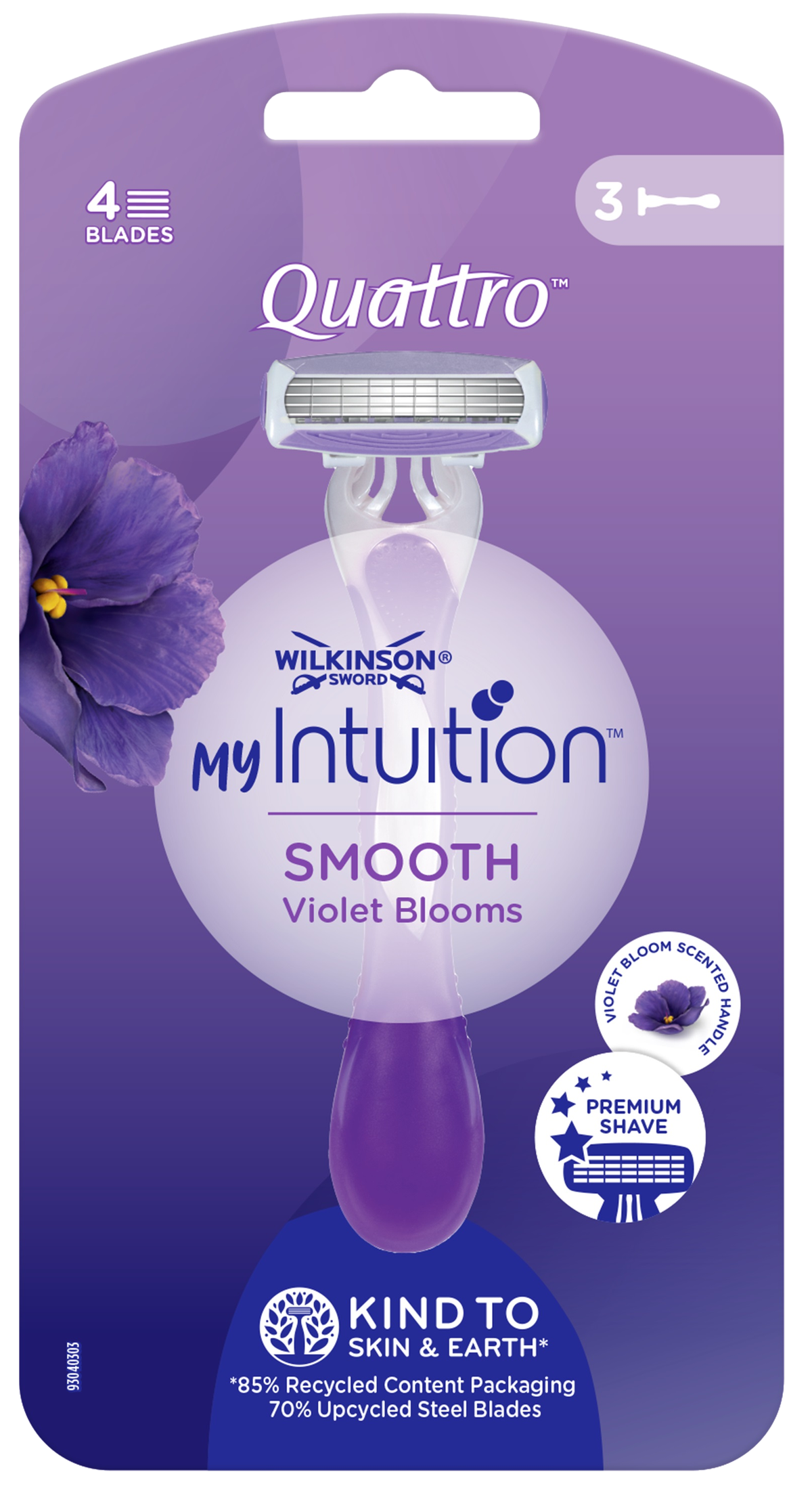 WILKINSON SWORD MyIntution Smooth Violet Bloom Quattro ...
