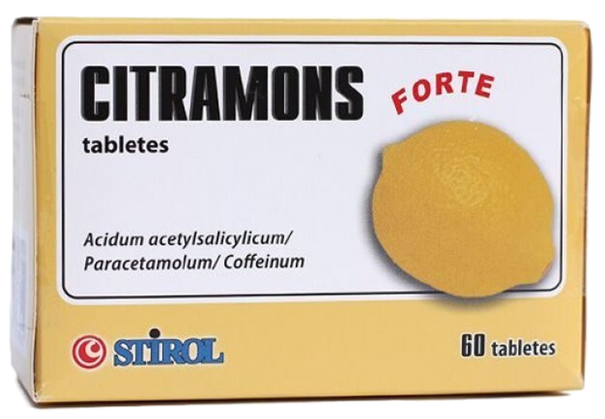 CITRAMON Forte pills, 60 pcs. | Mēness aptieka