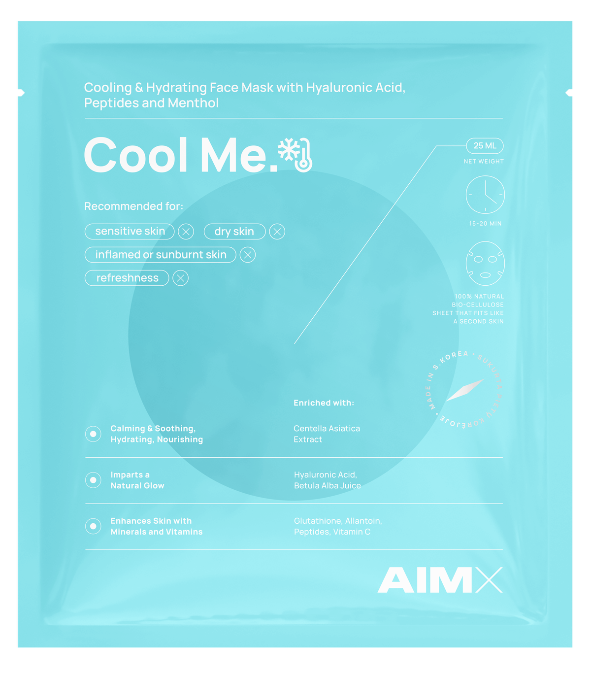 AIMX Cool Me facial mask, 1 pcs. | Mēness aptieka