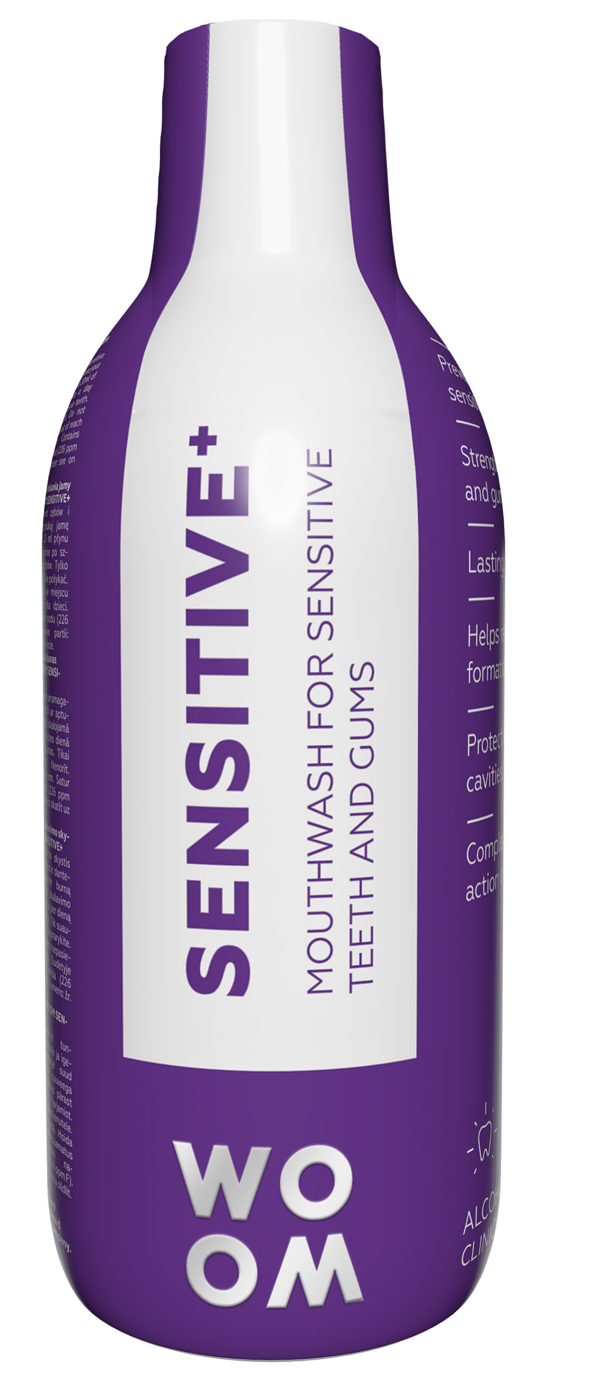 WOOM Sensitive mouthwash, 500 ml | Mēness aptieka