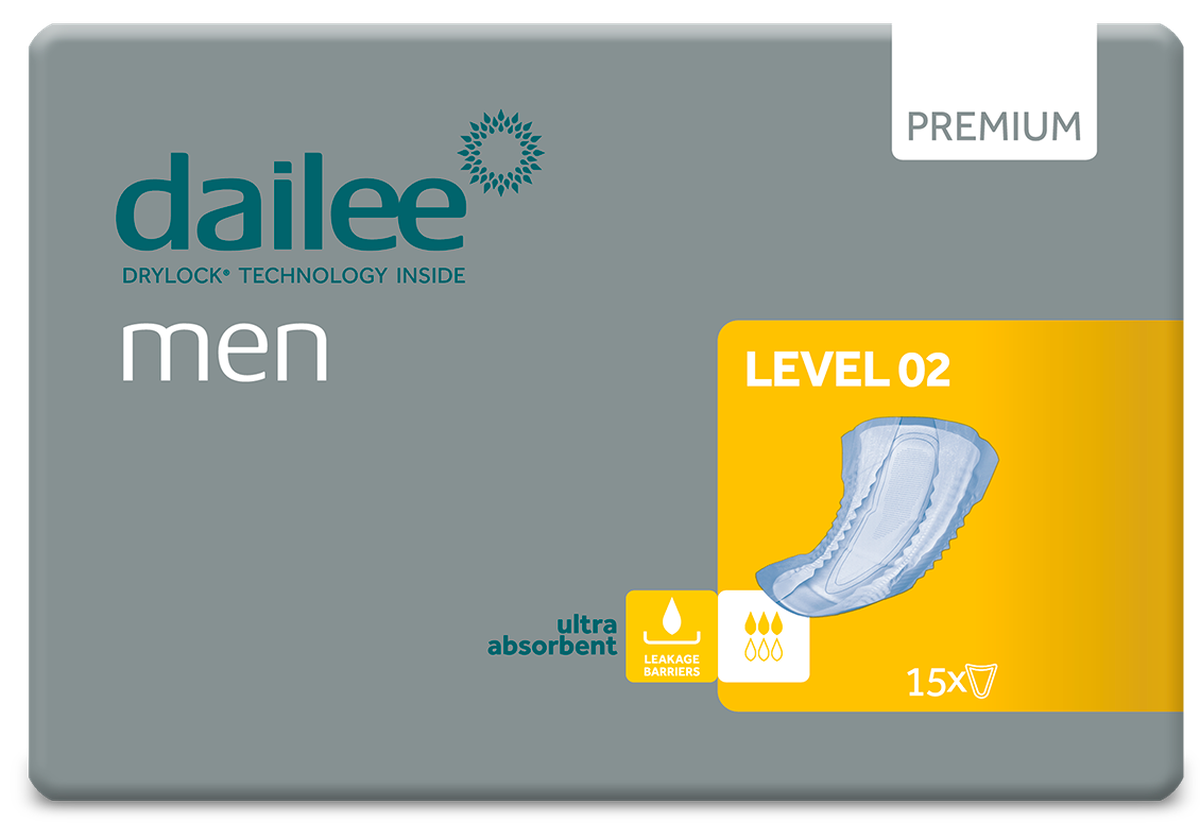 DAILEE Men Premium Level 2 urological pads, 15 pcs. | Mēness aptieka