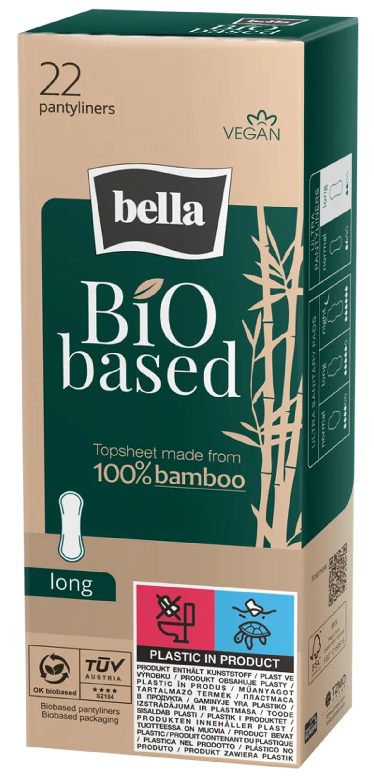 BELLA Bio Based Long ikdienas ieliktnīši, 22 gab. - Piegāde visā ...